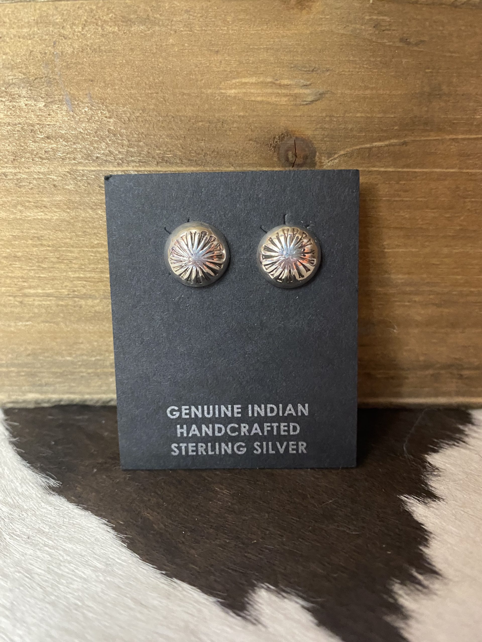 Stamped Concho Stud Earrings – Micah Gallery